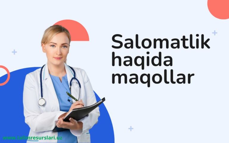 Salomatlik haqida maqollar to'plami